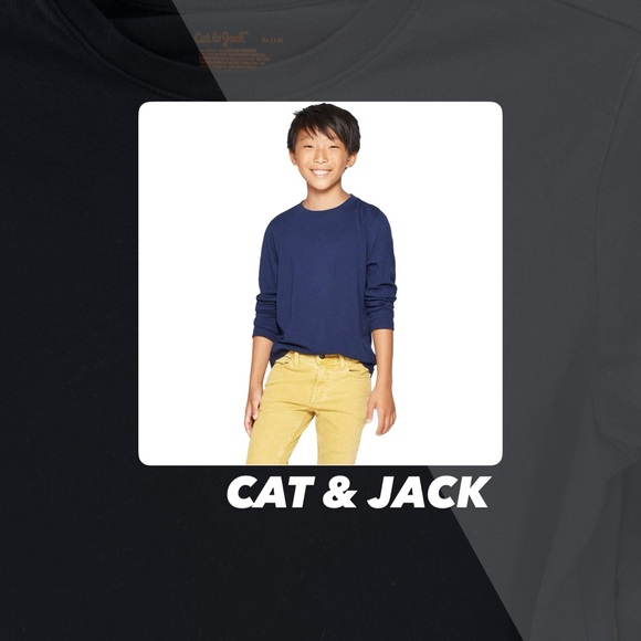 Cat & Jack | Shirts & Tops | Euc Cat Jack Blue Long Sleeve Tee Shirt ...